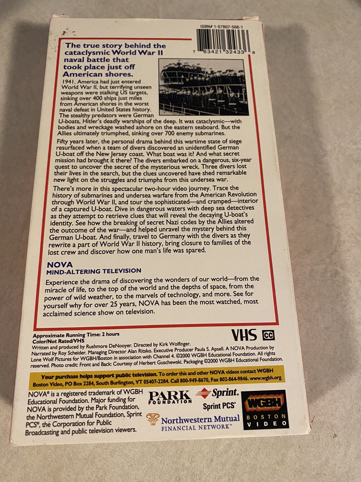 VHS: Hitlers Lost Sub: NOVA, documentary, Nazi, WWII 783421324336| eBay