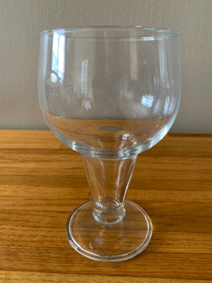 Clear Glass Footed Tumbler Water Beer Glass Cup Goblet 16 OZ Mid ...