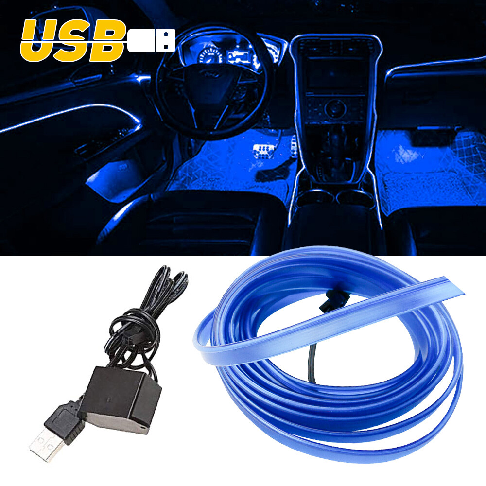5M Car Interior Atmosphere Wire Auto Strip Light LED Decor Lamp ...