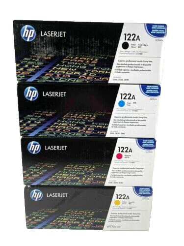 4 x Original Toner HP Color Laserjet 2550 2820 2840 N / 122A Q3960A ...