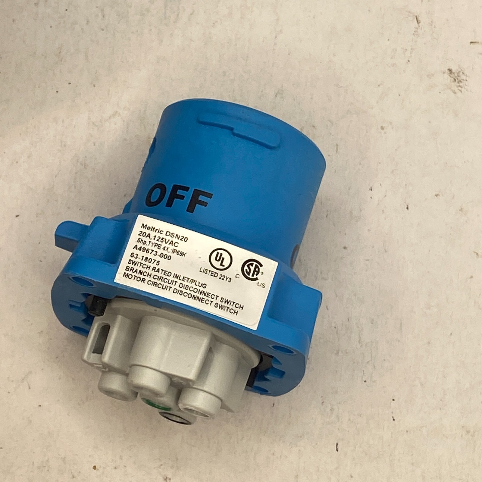 Meltric Inlet Plug (63-38043) for sale online | eBay