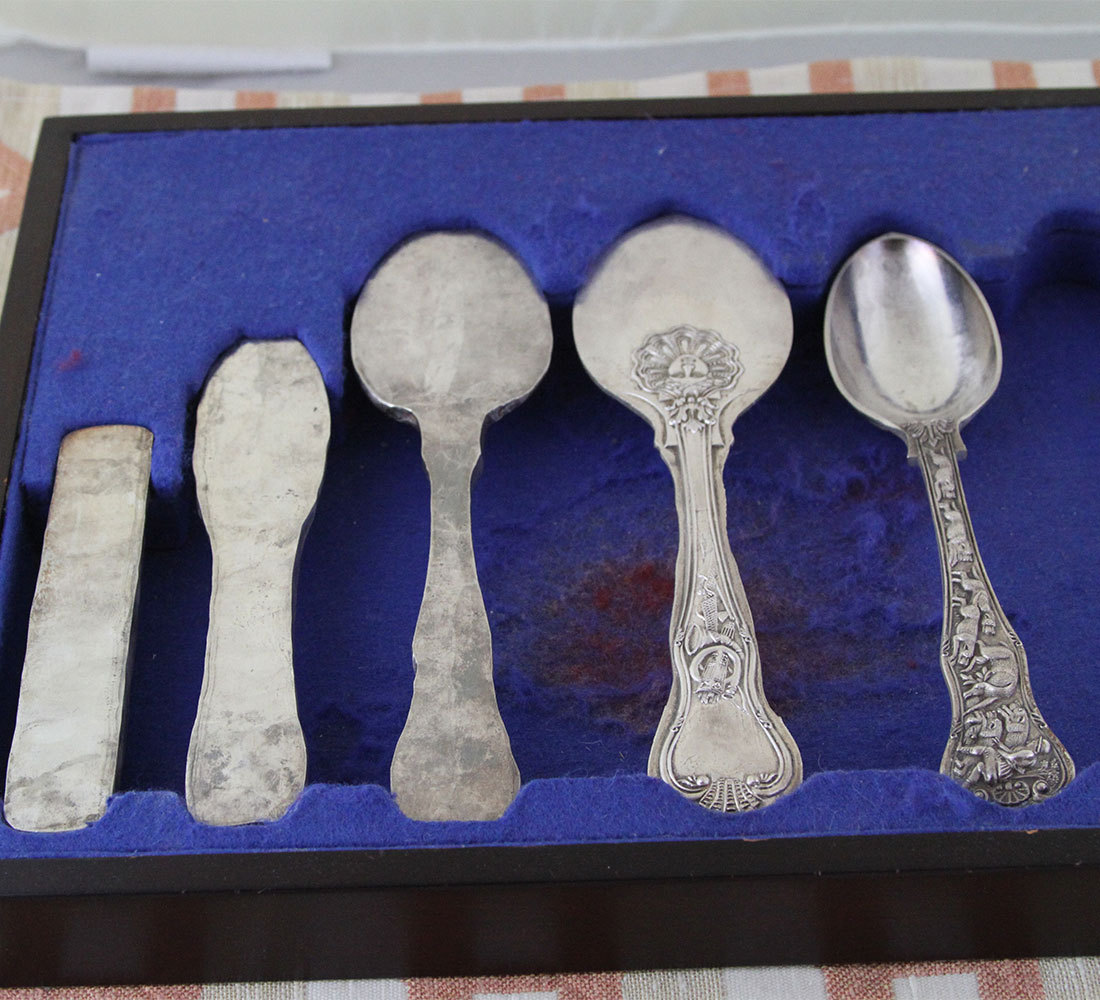 Sterling Silver Flatware 5-pc Place-Setting, Rattail - Hand-Forged | eBay