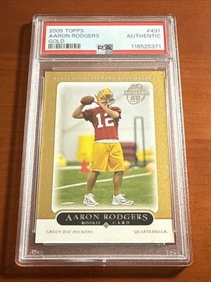 2005 Topps Gold Aaron Rodgers Rookie Card PSA RC 31/50 RARE | eBay