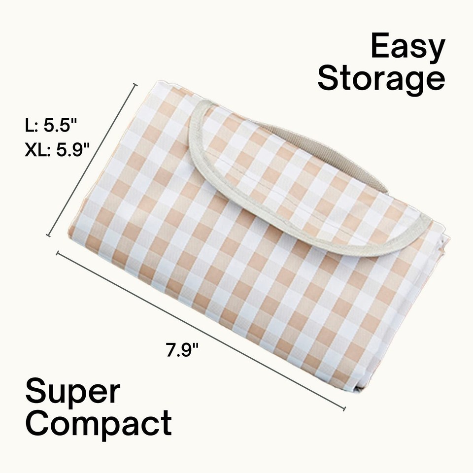 Cute Gingham Picnic Blanket, Waterproof Foldable, in Large 80x60in and ...