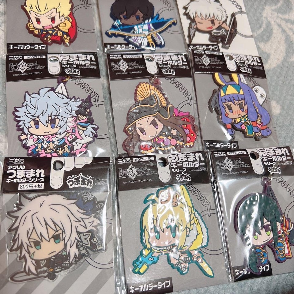 Fate/Grand Order Tsumamare Keychain Set Saber Merlin Nitrus 9P Duty ...