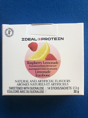 Ideal Protein Raspberry Lemonade Powdered Water Enhancer - 14 Packets ...
