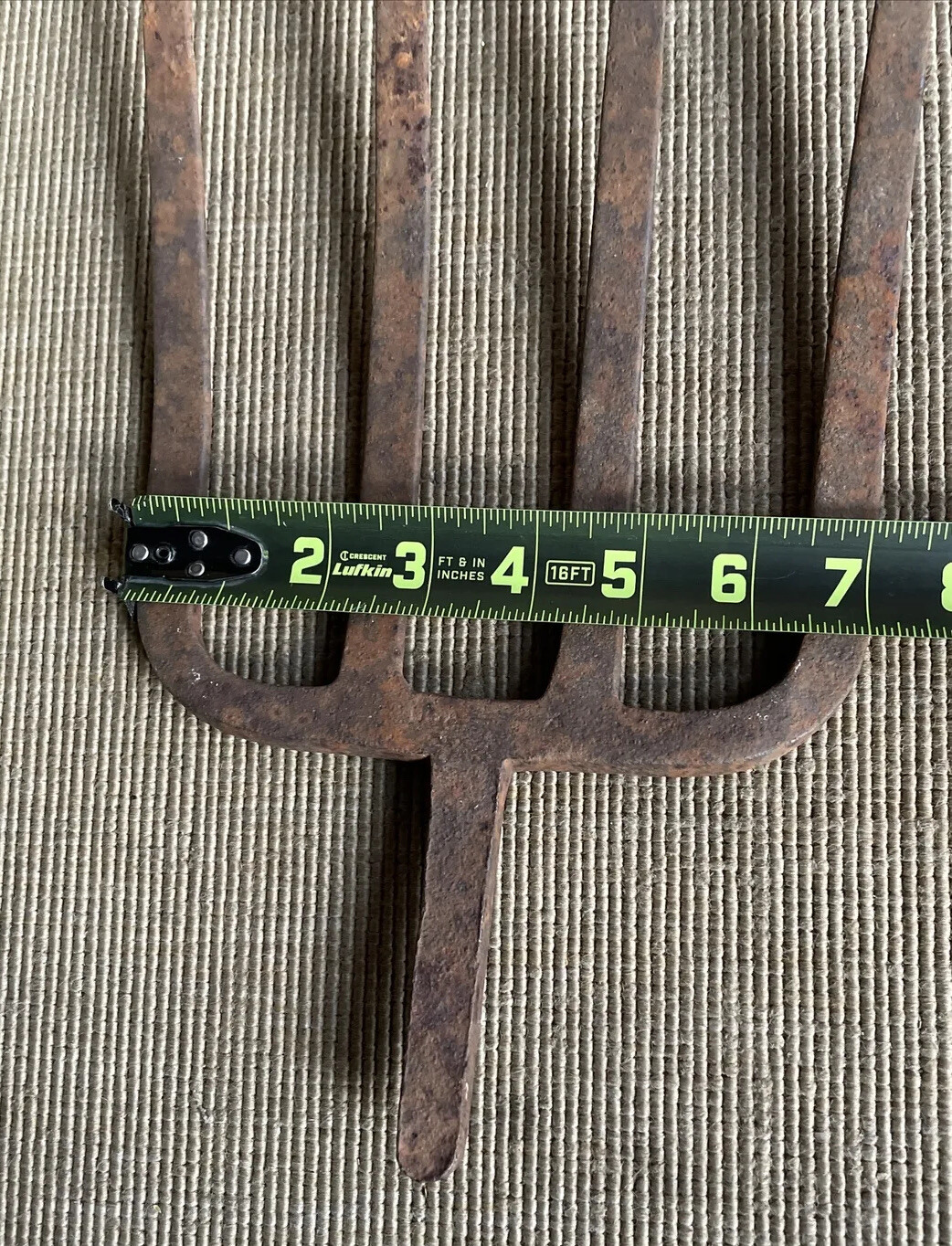 VINTAGE ANTIQUE ITOOL FARM GARDEN PITCH FORK/SPADE AERATING 4 FLAT ...