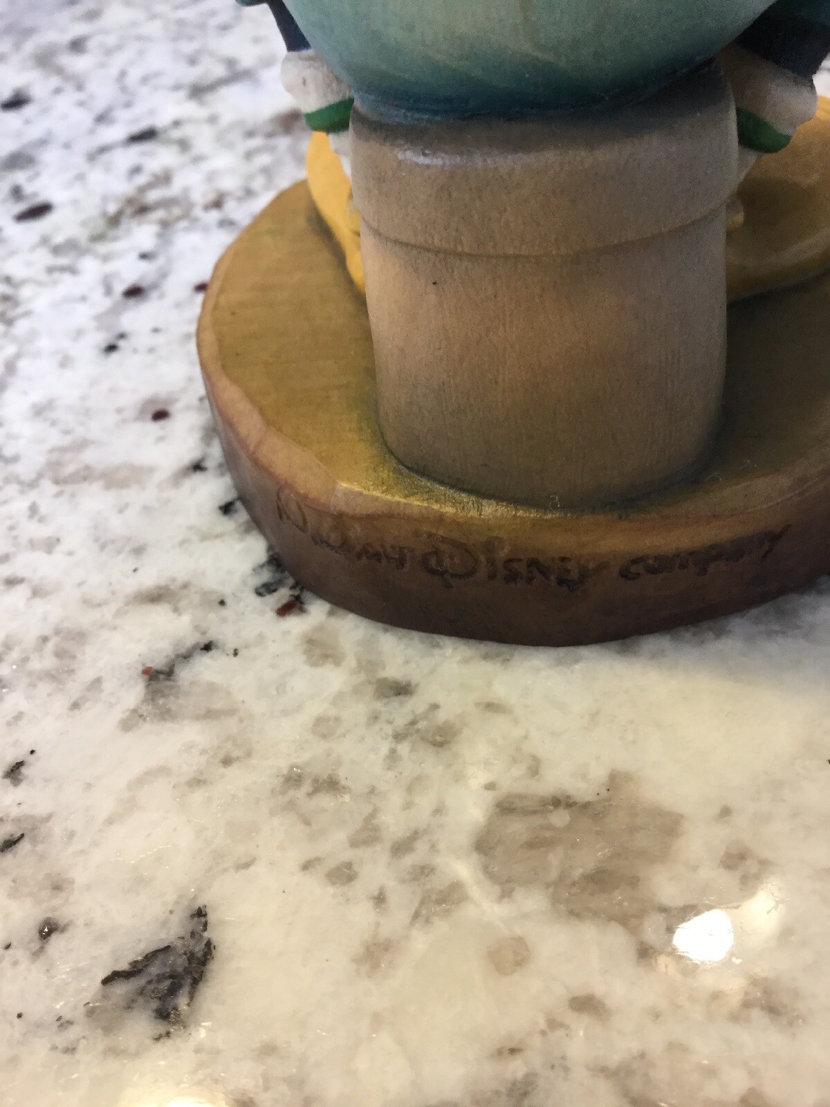 RARE VINT ANRI 6" WALT DISNEY GOOFY PLAYING TRUMPET WOOD CARVING ITALY ...