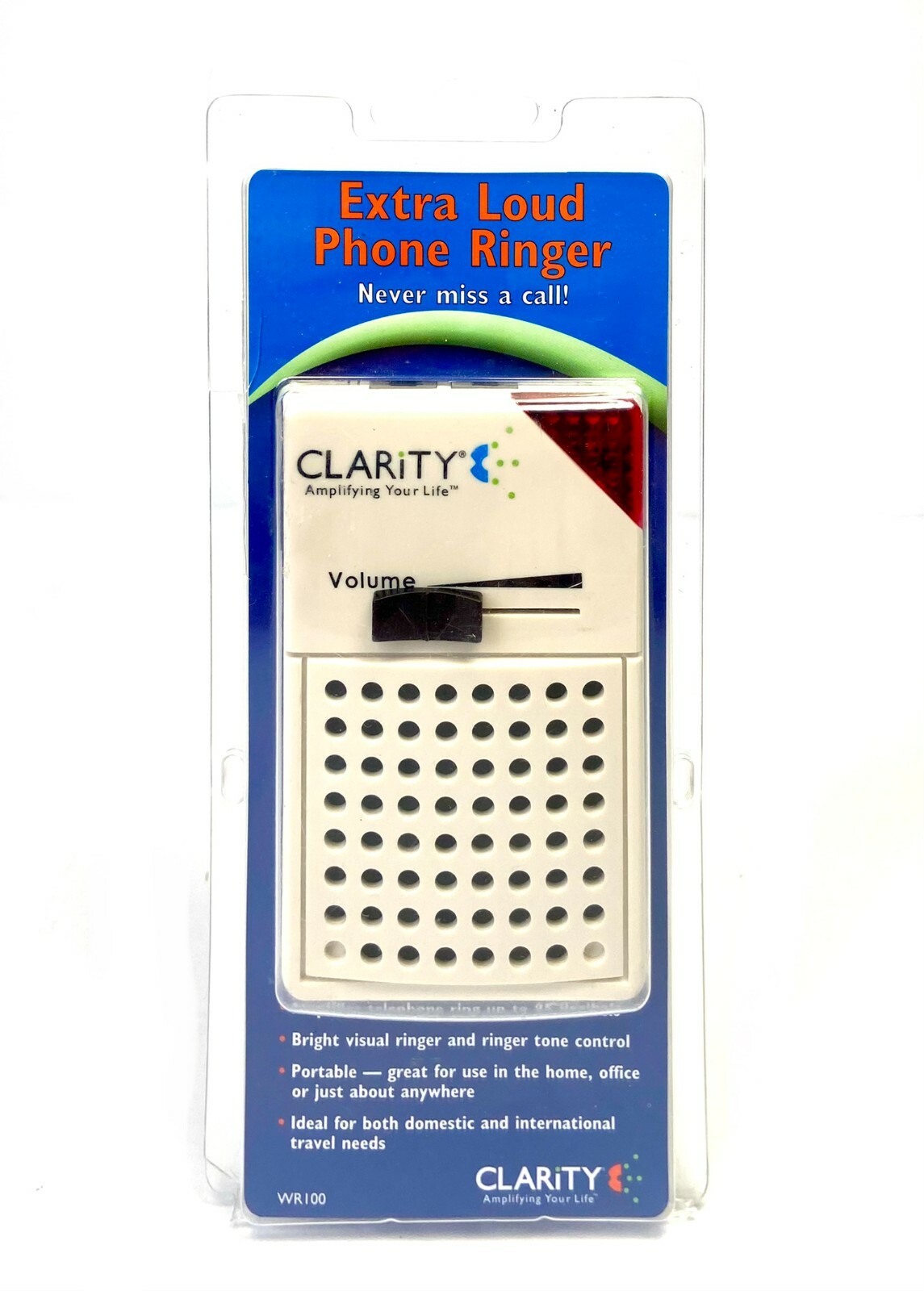 Walker Clarity WR100 Extra Loud Visual Phone Ringer Amplifier / Light ...