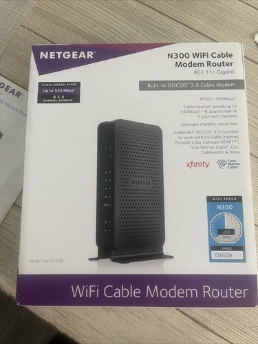 Netgear N300 Cable Modem Router (Model C3000) | eBay