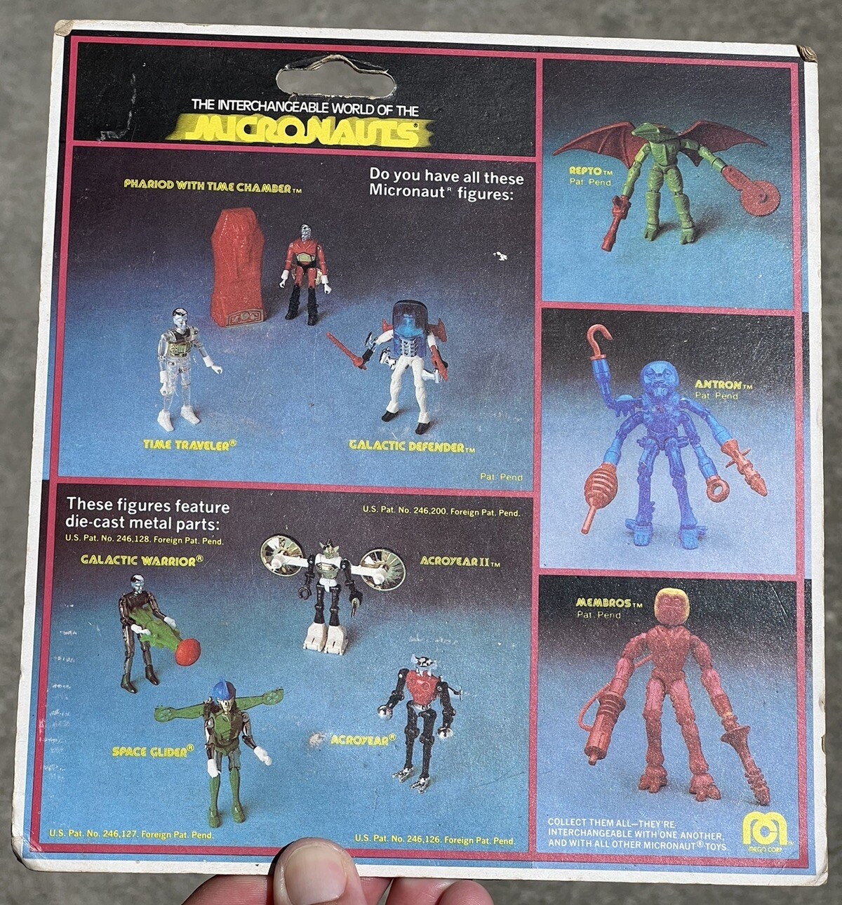 Vintage Mego Micronauts 1979 Alien Membros Mint On Card MOC Clear Brain ...