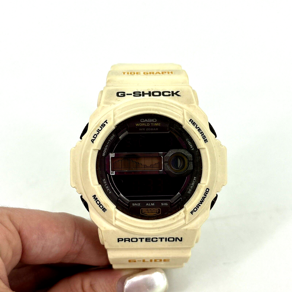 Casio G-Shock GLX150-7 G-LIDE 3295 Tide Graph Men's Watch Off White | eBay