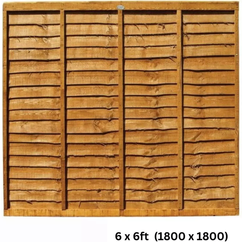 Lap Panel Fencing Overlap Treated 6x6 FAST DELIVERY | eBay UK