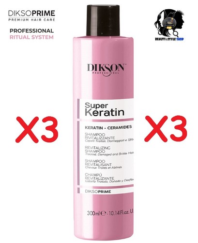 3X DIKSON PRIME SUPER KERATIN SHAMPOO RIVITALIZZANTE CAPELLI ...