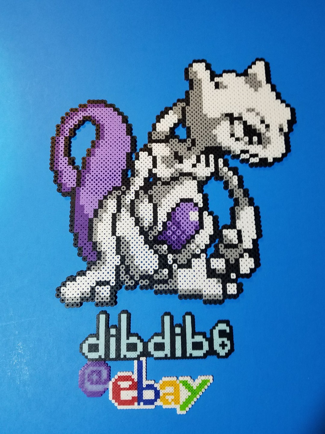 Mewtwo kandi perler rave EDC PLUR Pokemon go hama wall art bead pixel ...