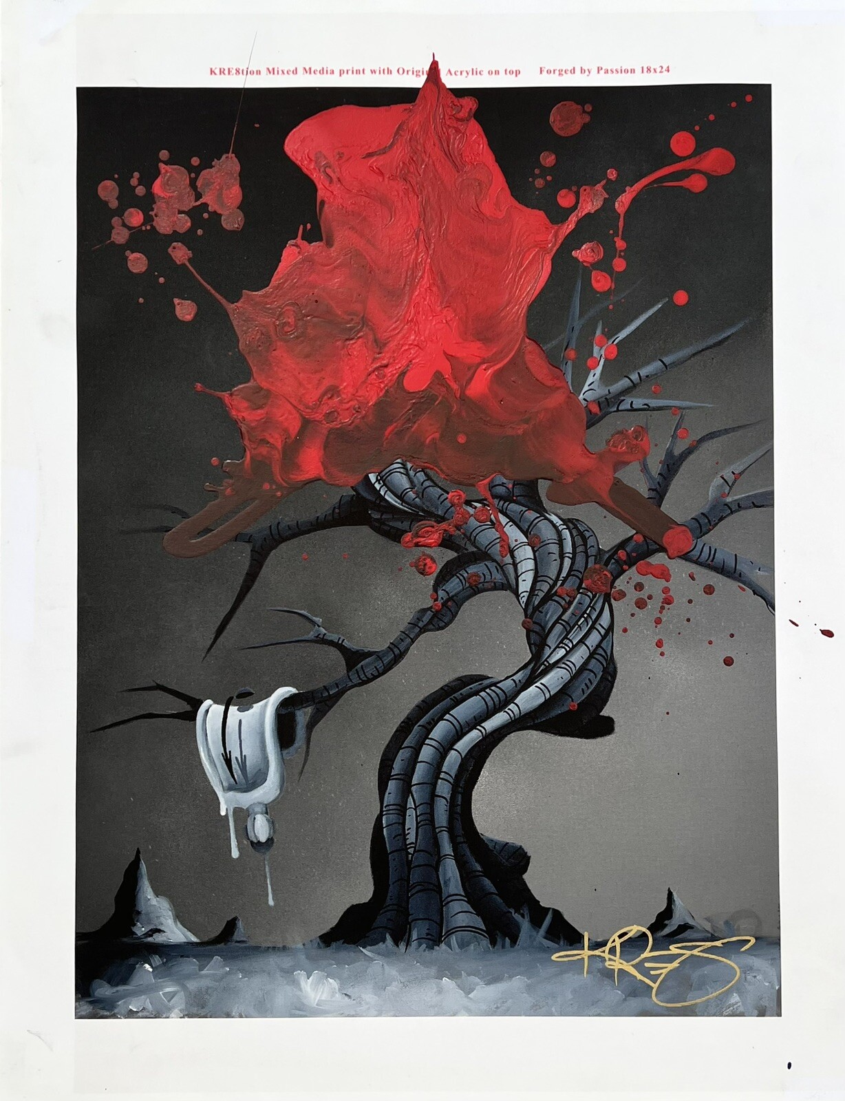 Forged By Passion Authentic Mixed Media On Canvas Painting AP By Kre8 ...