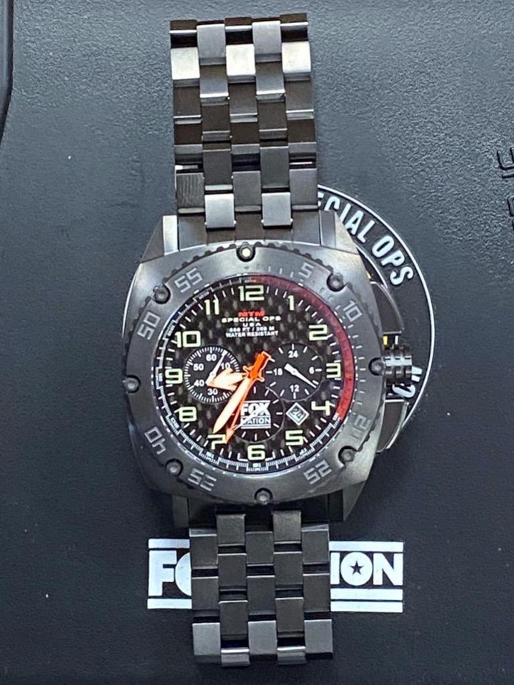 MTM FOUNDER SPECIAL OPS PATRIOT FOX NATION 44mm SS/ TITANIUM QUARTZ ...