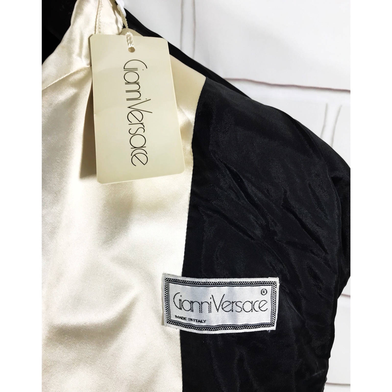 VTG NWT RARE Gianni Versace Cropped Black Velvet Tuxedo Jacket Coat EUR ...