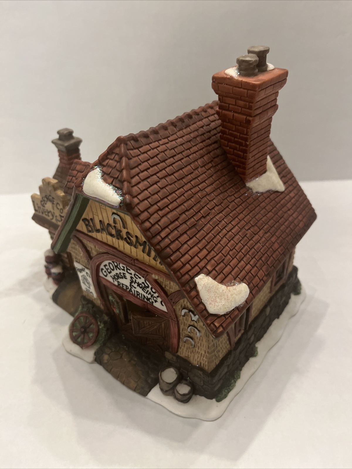 Santa's Workbench Victorian Series George & Son Blacksmith Lighted ...