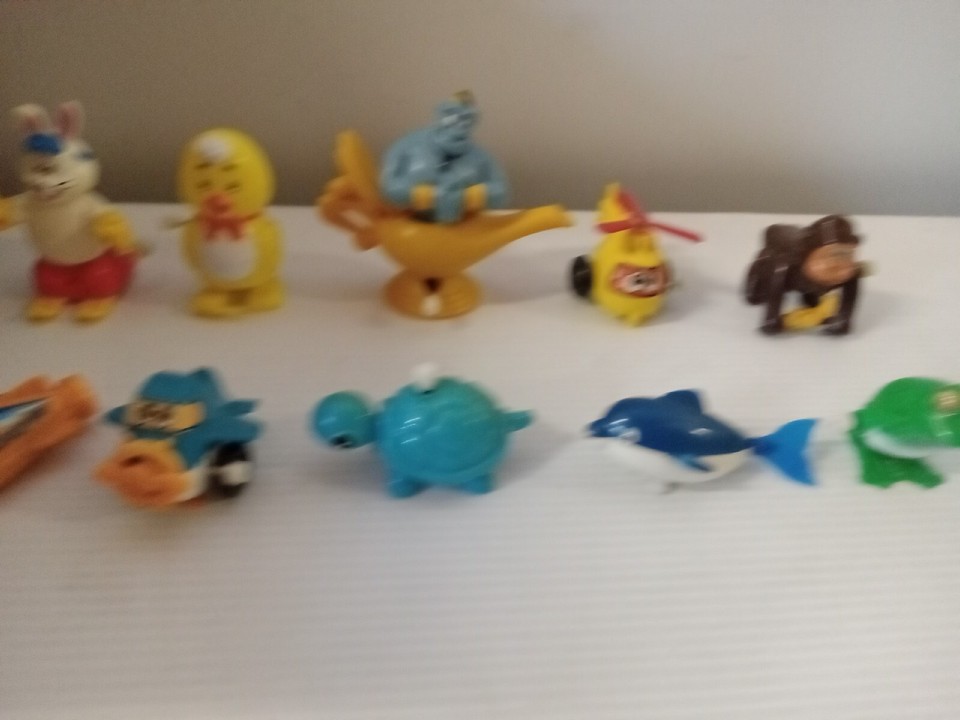 Vintage (Lot of 10) Wind Up Toys Tomy Pets Animals Disney working W ...