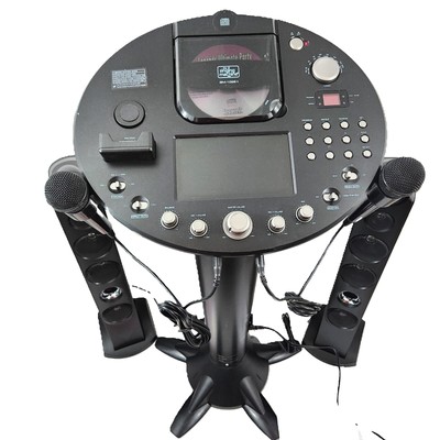 Singing Machine iSM-1028X Black Karaoke Pedestal System w/2 Spkrs ...