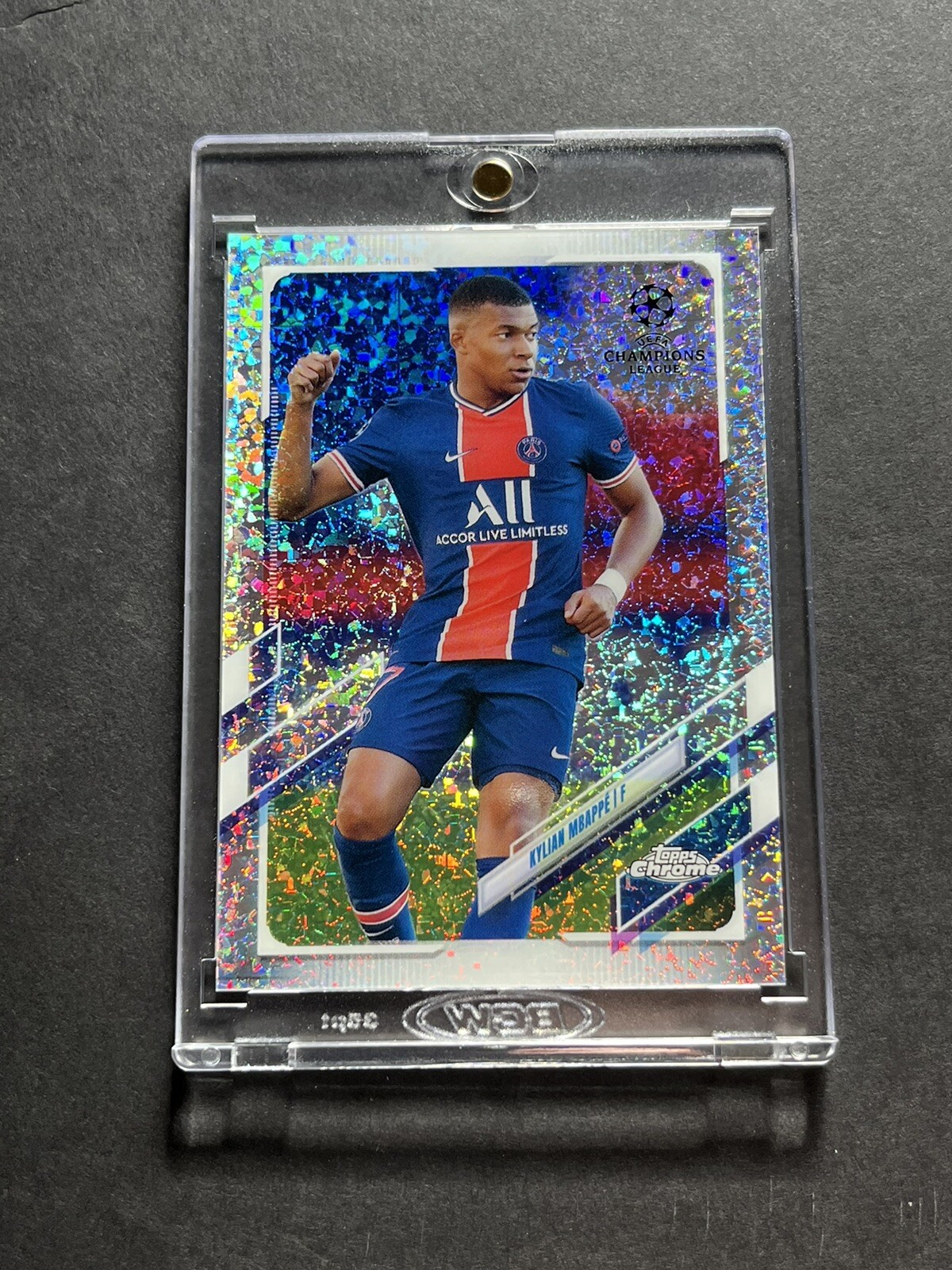 2020-21 Topps Chrome UCL Kylian Mbappe Mini Diamond Refractor #95 ...