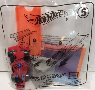 McDonalds 2019 Hot Wheels Toy #5 Winning Formula Fulcrum Ramp Happy ...