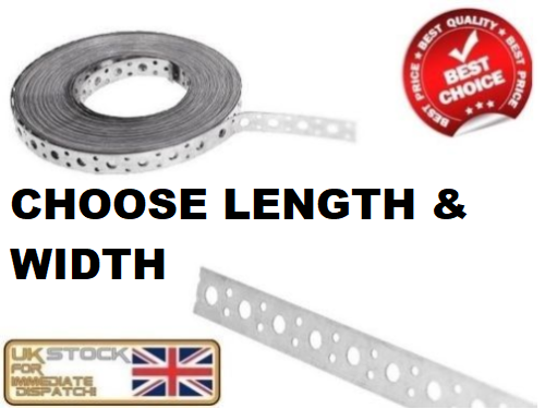 Builders BANDING Steel Metal Punched - PERFORATED - STRIP STRAP - 20mm ...