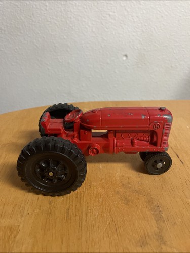 Vintage Hubley Jr Kiddie Toy Red Farm Tractor Steel Metal Die Cast 1960 ...