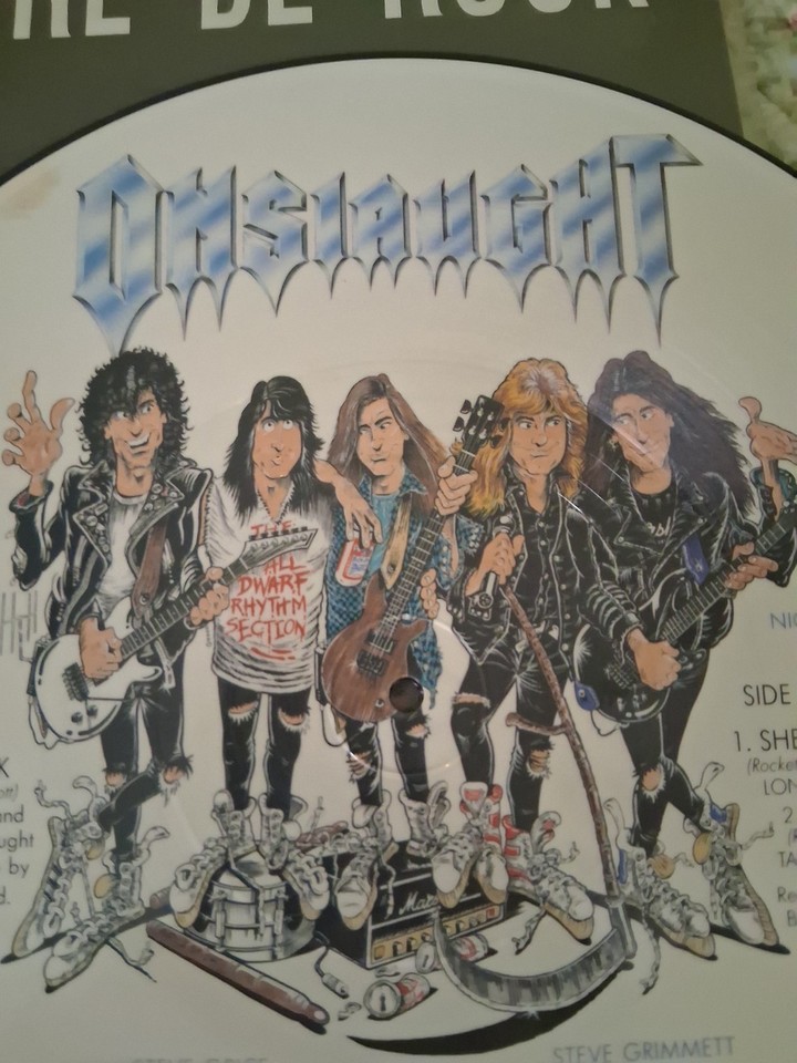 Band Onslaught let there be rock picture a disc 1989. | eBay