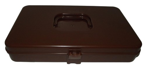 Wilson WIL-HOLD Sewing Box Case vtg Brown Thread & Bobbin Box Plastic ...