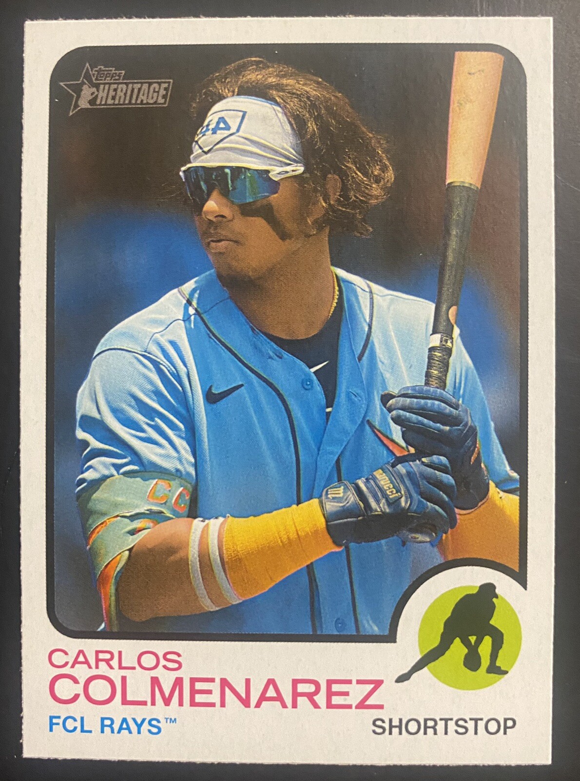 2022 Topps Heritage Minors Short Print Carlos Colmenarez #216 - Rays | eBay