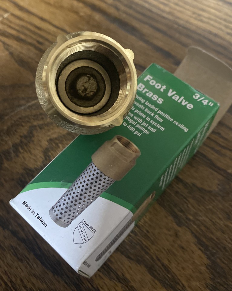 3/4" BRS Foot Valve,No TFV-75NL, Water Source Llc | eBay
