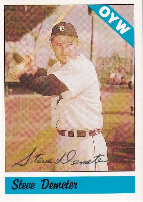 Steve Demeter Detroit Tigers (1959-1960) One Year Wonder SIGNED CARD ...