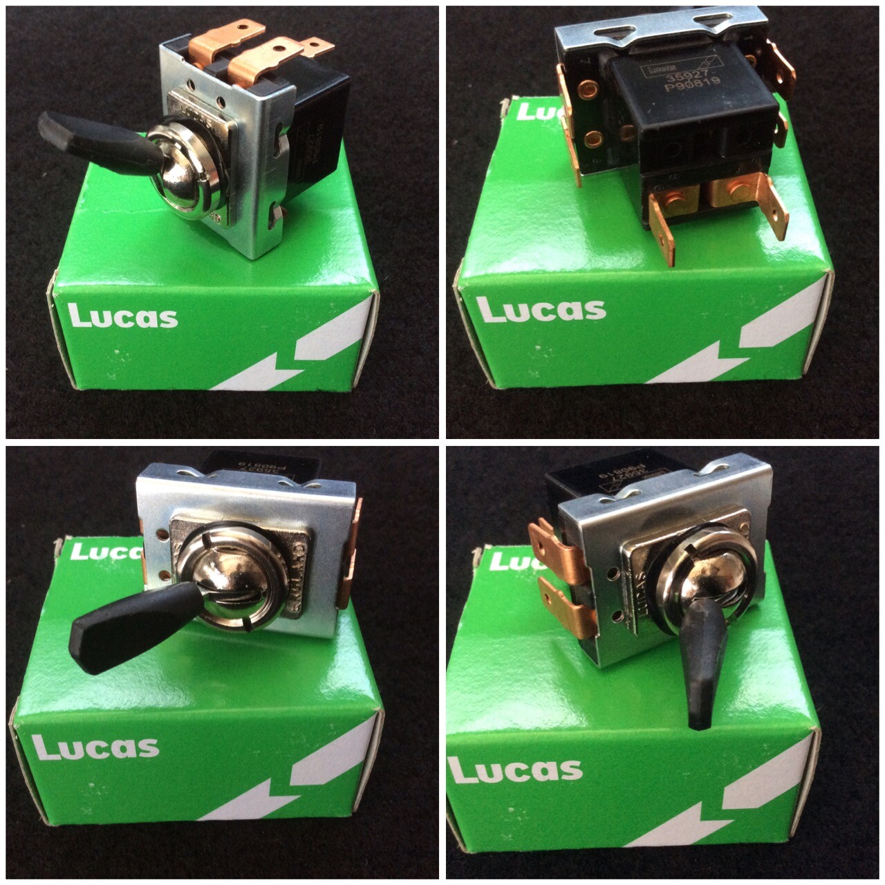 CLASSIC CAR LUCAS 3 POSITION TOGGLE FLICK SWITCH WIPERS,LIGHTS,HEATER ...