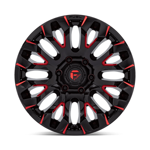 Fuel D829 Quake Gloss Black Milled Red Tint Rim: 18x9, 6x139.7/6x5.5 ...