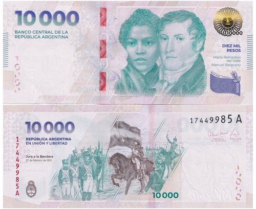 Argentina 10000 Pesos ND 2024 P 369 Cavalry Army UNC | eBay