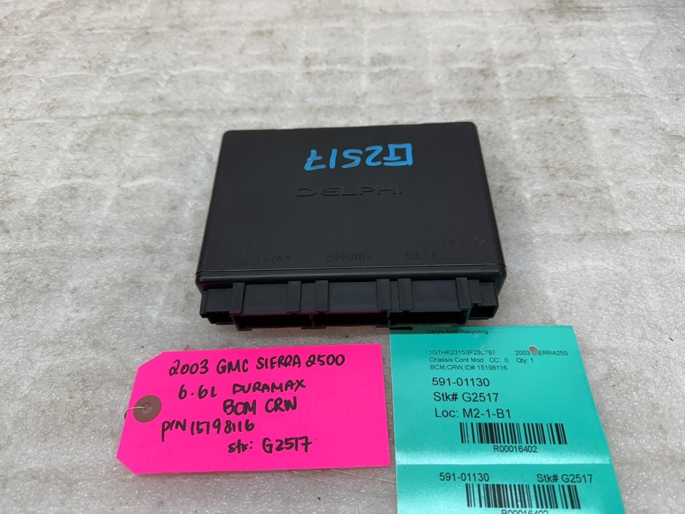 03 04 Chevrolet GMC 1500 2500 Duramax Corpo Controllo Modulo Bcm | eBay