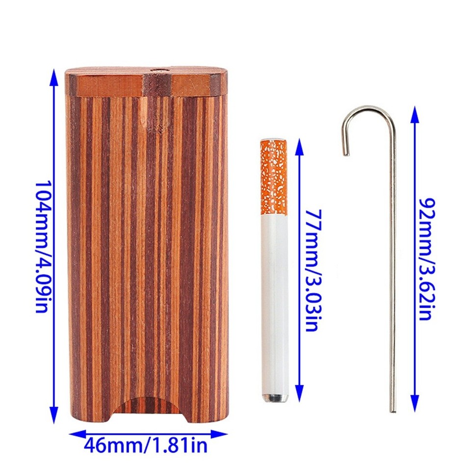 Wooden Dugout Pipe Self Cleaning Metal Bat Poker Smoking Pipe One ...