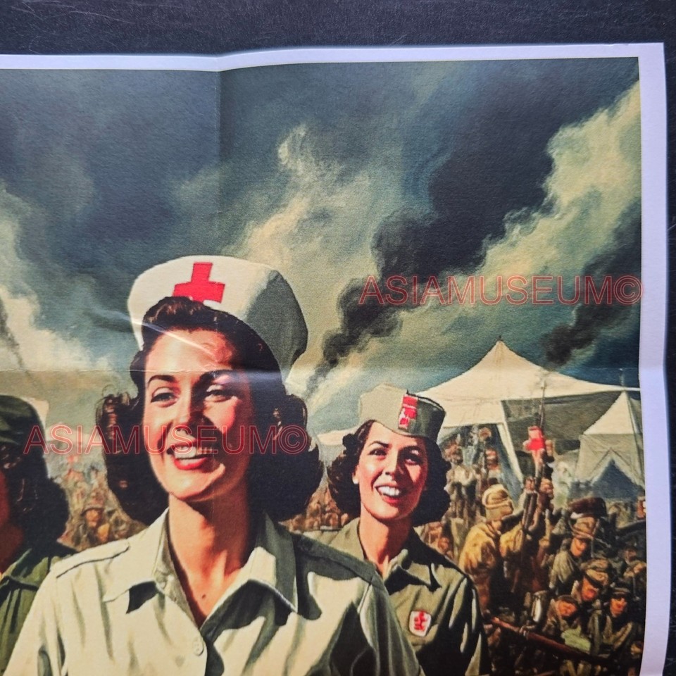1942 WW2 USA AMERICA WOMEN JOIN RED CROSS ARMY NURSE WAR PROPAGANDA ...