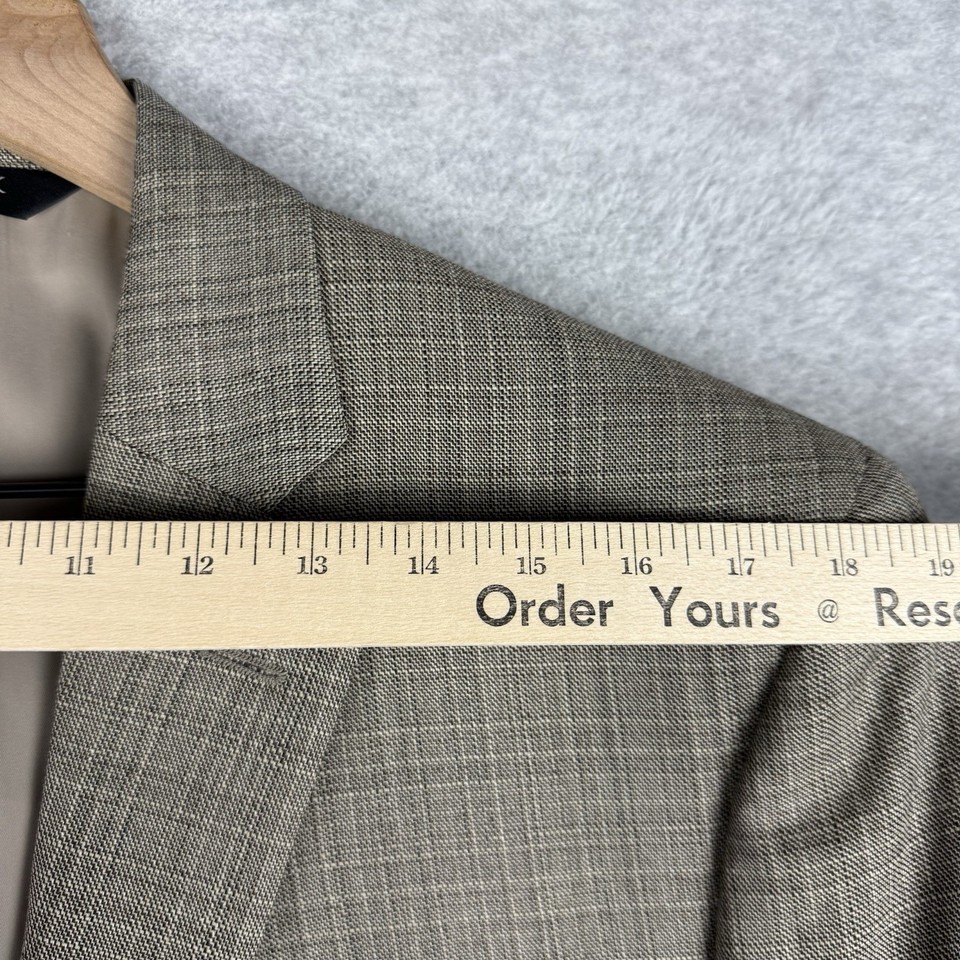 Jos A Bank Jacket Men 42R Brown Beige Blazer 100% Wool Sport Coat ...