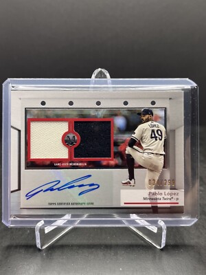 2024 Topps Museum Baseball Pablo López Dual Patch Relic Autograph Auto ...