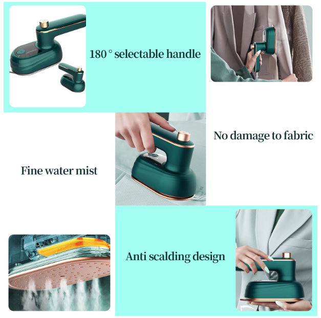 BRAND NEW Micro Steam Iron Portable Handheld Mini Professional Clothes ...