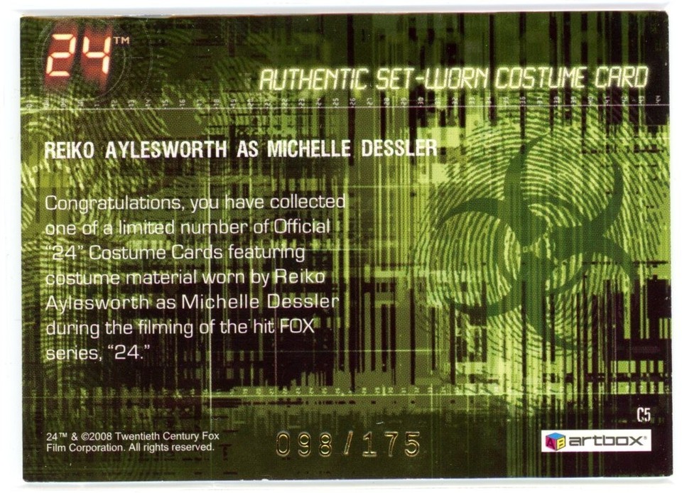 24 Season 5 Costume Card Reiko Aylesworth as Michelle Dessler 98/175 | eBay