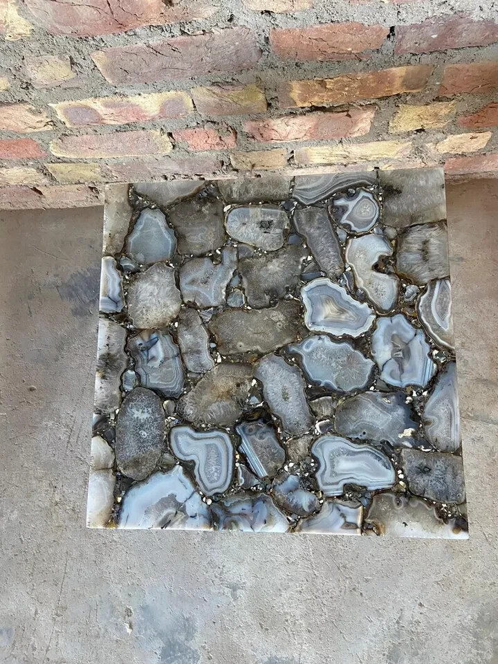 Stone Coffee Table - Natural Stone Centerpiece, Handcrafted Unique ...