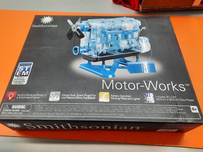 ⭐️⭐️⭐️⭐️⭐️ Smithsonian Motor Works Science Kit 4 Cylinder Engine Open ...