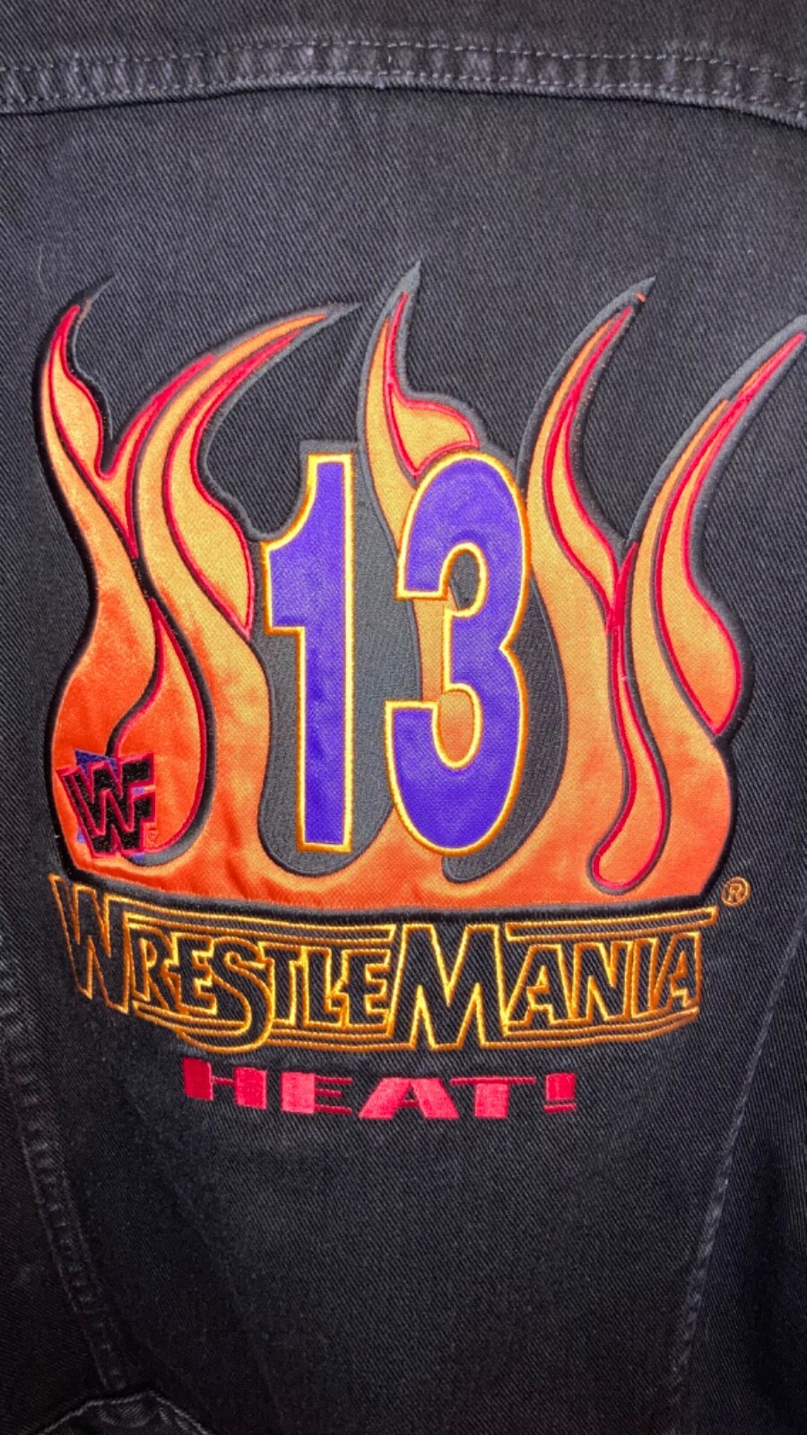 Vintage WWF wrestle mania 13 denim jacket. Very rare | eBay