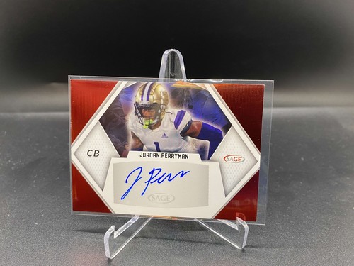 Jordan Perryman 2023 SAGE Red Auto A-JP Washington Raiders RC Rookie | eBay