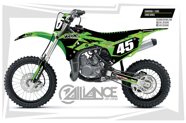 2014 2015 2016 2017 2018 KX 85 100 GRAPHICS KAWASAKI KX85 KX100 DECALS ...