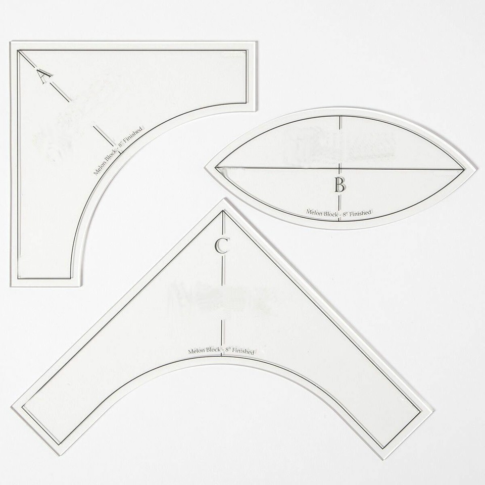 Melon Block Patchwork Ruler Handmade Quilt Templates for low shank ...